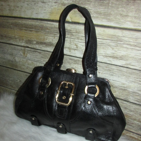 Perlina | Bags | Perlina New York Black Buckle Shoulder Bag | Poshmark